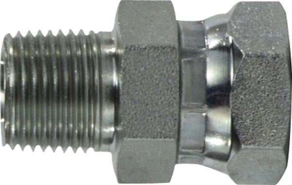 CWS Steel 1/4'' MPT x 1/4'' FPT Non-Working Swivel Male Pipe Swivel Ad ...