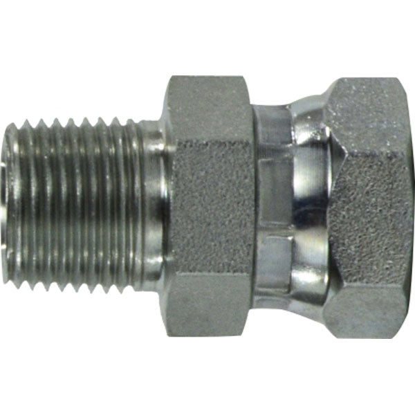 CWS Steel 3/8'' MPT x 3/8'' FPT Non-Working Swivel Male Pipe Swivel Ad ...