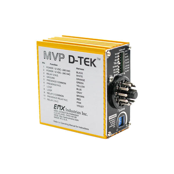 EMX MVP D-Tek Loop Detector, Multi Voltage 12VDC to 240VAC, 11-Pin ...