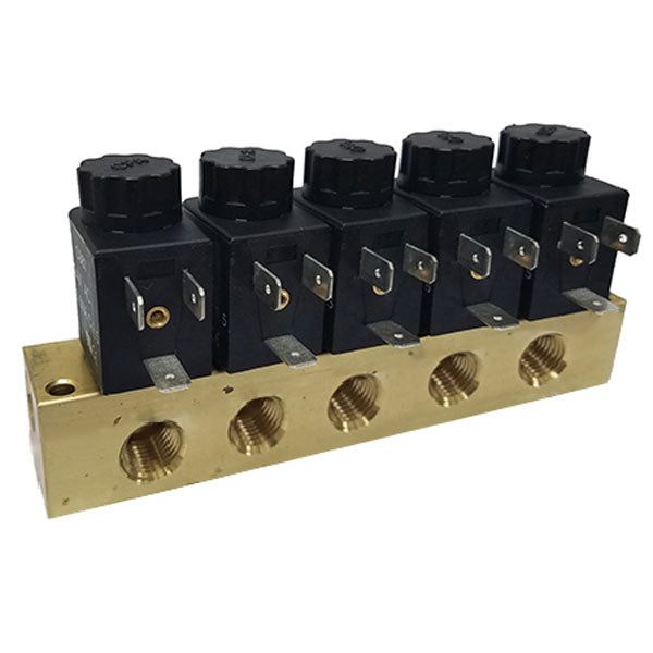 GC Valves Brass High Pressure Non-Metering Normally Closed 5-Station M ...