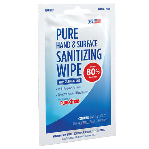 Technical Chemical Company Pure Hand and Surface Sanitizing Wipes – Car ...