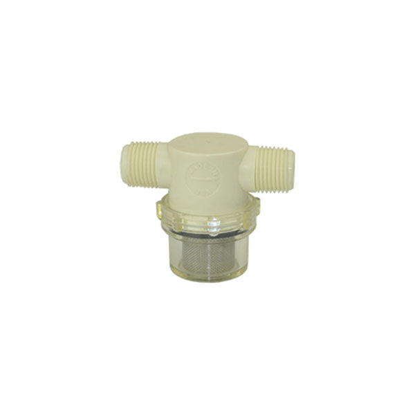 SMC White Nylon 50-Mesh 1/2'' MPT Clear Bowl In-Line Strainer – Car ...