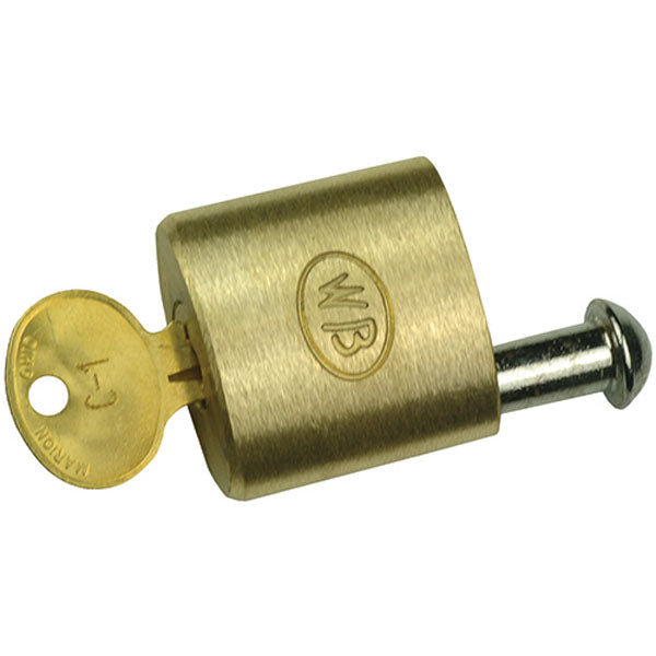 Wilson Bohannan Solid Brass 1-1/2'' #402 Pin Lock and Key #A17 – Car ...