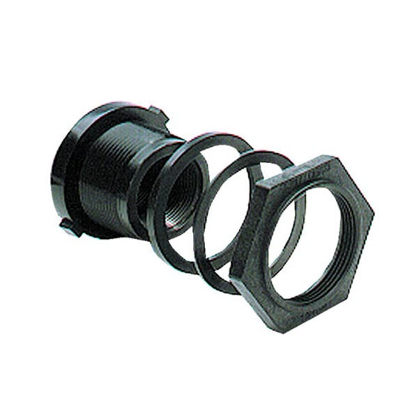CWS Polypropylene Bulkhead Fitting 1/2'' with Nut, 1 Washer and 1 EPDM ...
