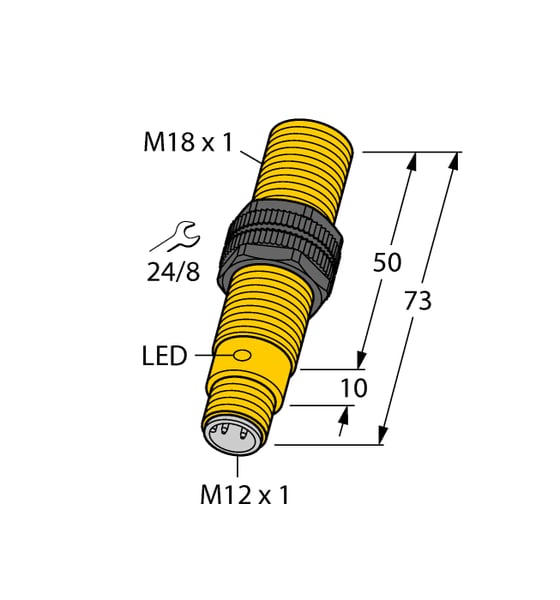 Turck Plastic Embeddable Inductive Proximity Sensor with 5mm Sensing ... Turck Plastic Embeddable Inductive Proximity Sensor with 5mm Sensing ...